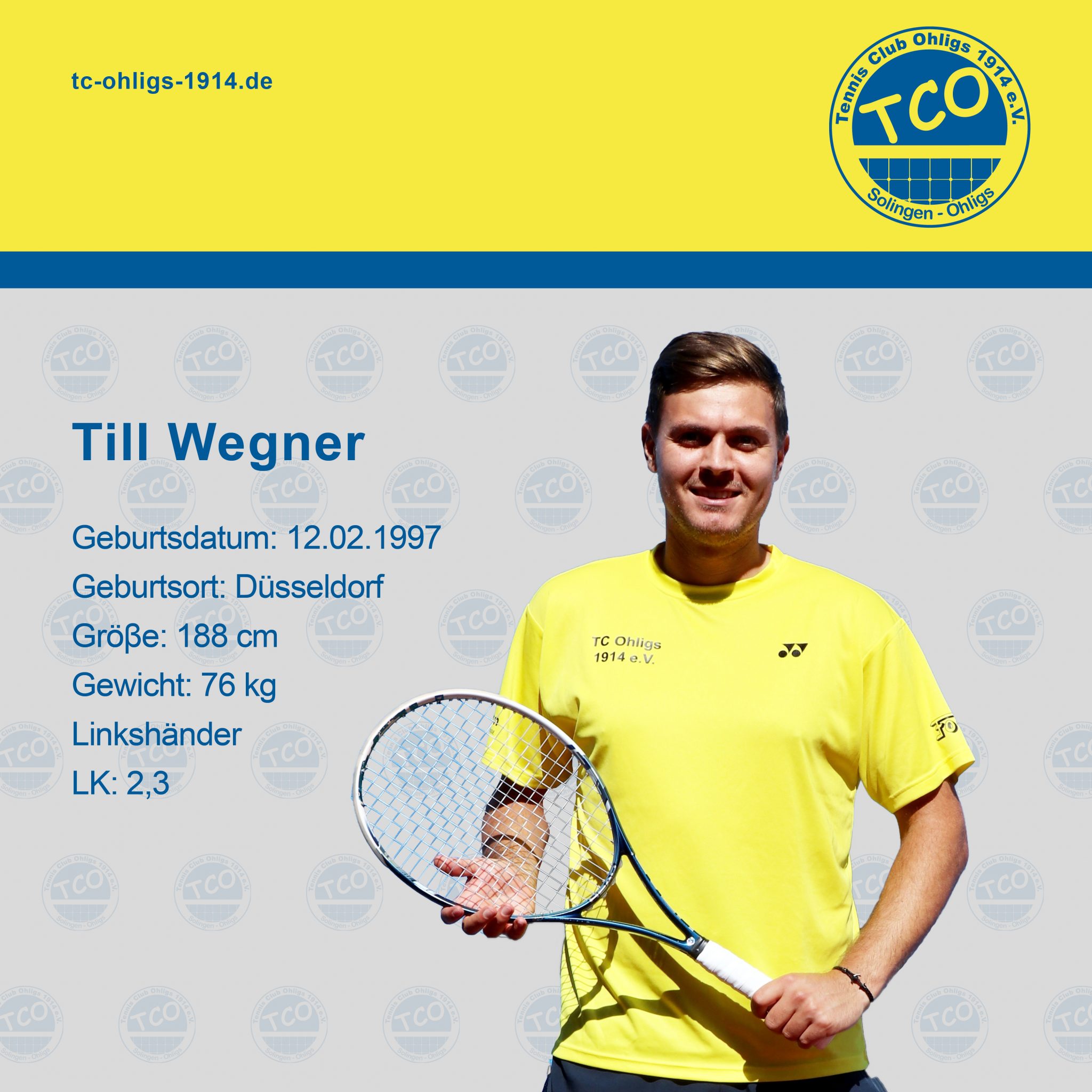 Spielervorstellung – Till Wegner – Tennis-Club Ohligs 1914 e.V.